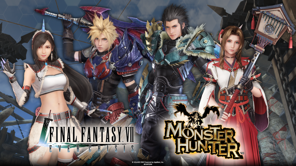 SQUARE ENIX: Colab entre FFVII EVER CRISIS e Monster Hunter - Mundo dos ...